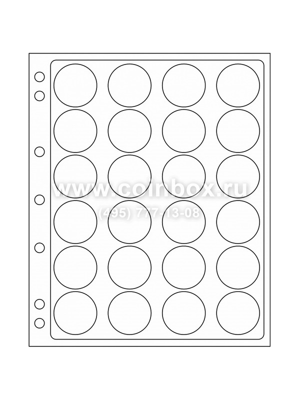 Купить листы-обложки encap из прозрачного пластика для монет в капсулах ...